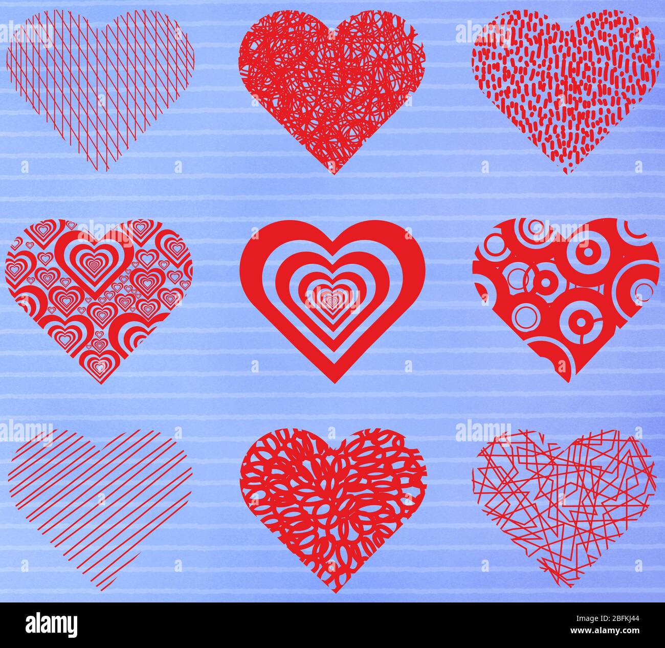 Vector hearts set Stock Photo - Alamy