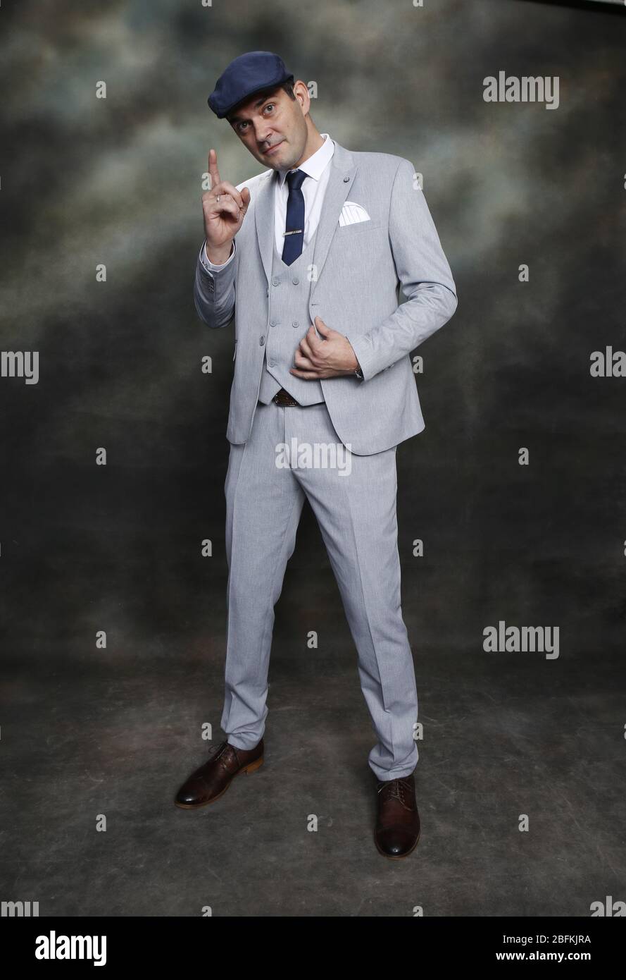 Handsome middle aged man posing in studio on isolated background. Style ...