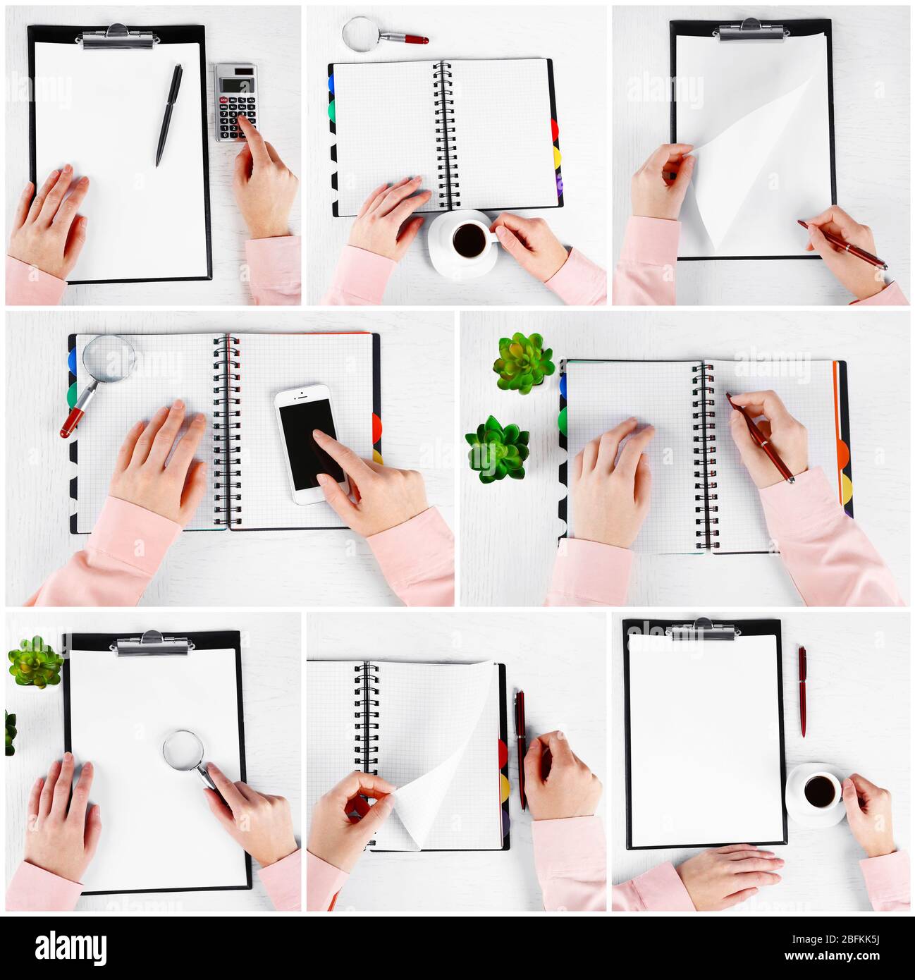 Paper work in office hands Cut Out Stock Images & Pictures - Alamy