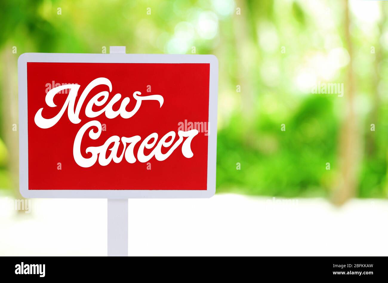 Dream job concept. Wooden sign board on nature background Stock Photo ...