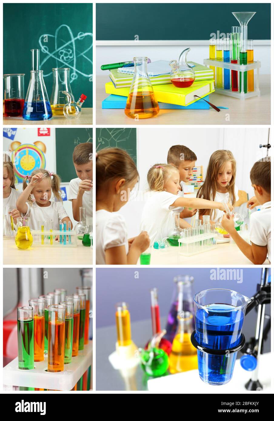 Chemistry lesson in school Stock Photo - Alamy