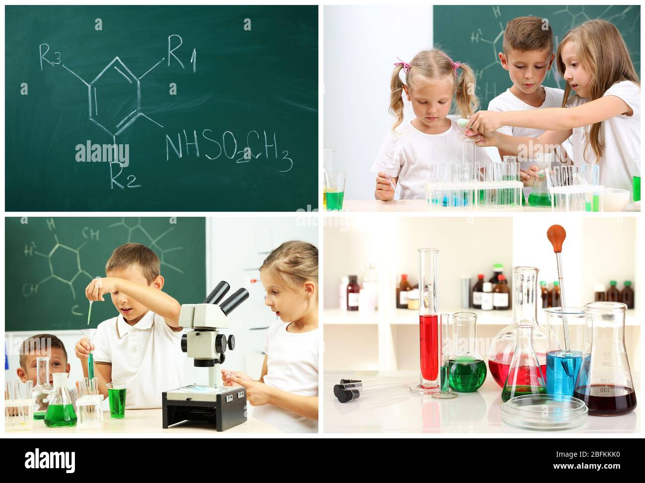 Chemistry lesson in school Stock Photo - Alamy