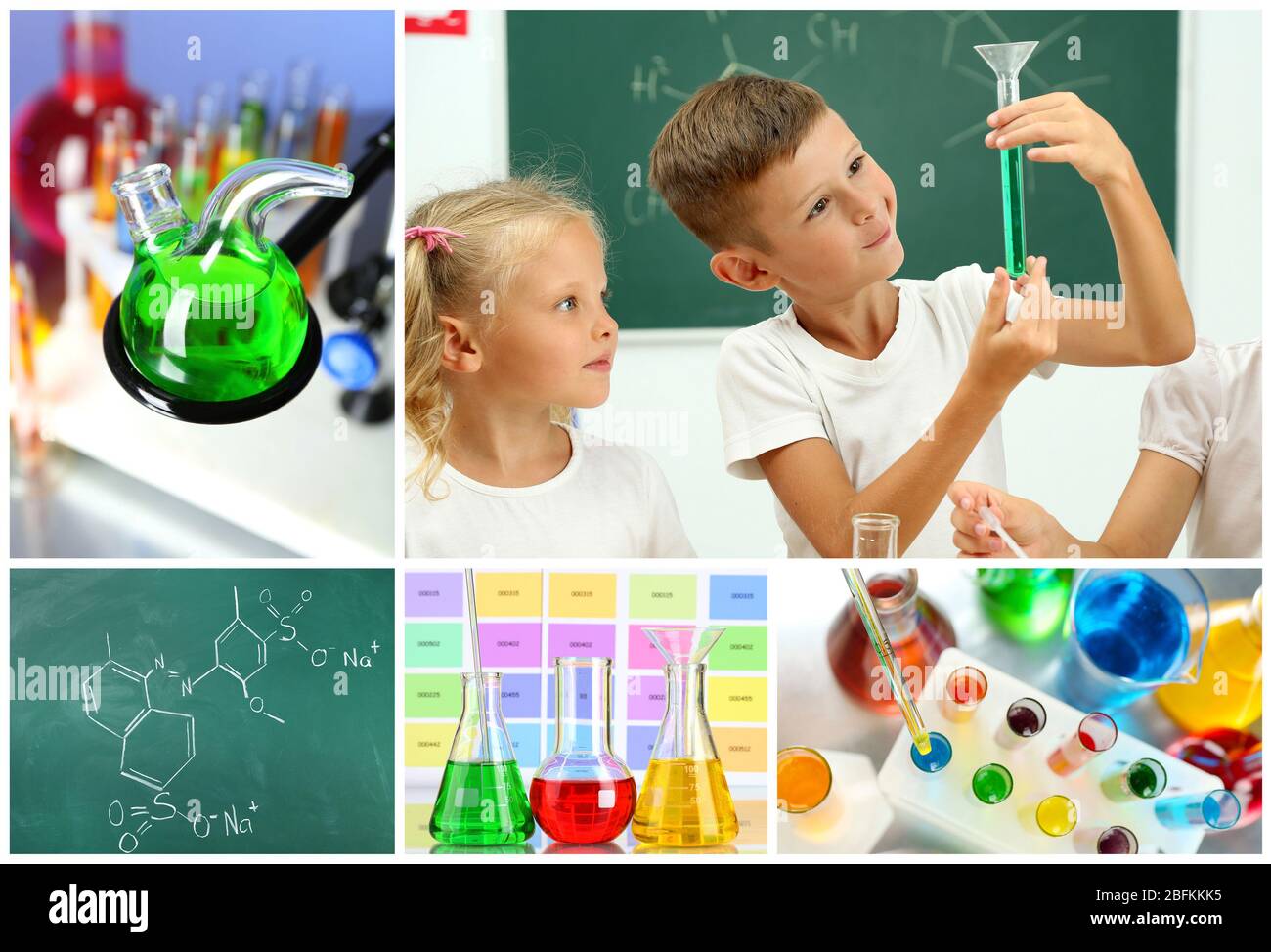Chemistry lesson in school Stock Photo - Alamy
