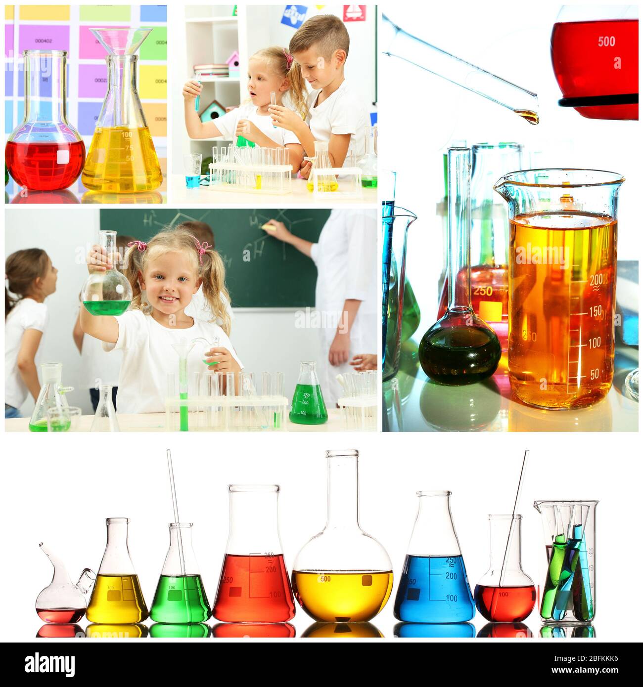 Chemistry lesson in school Stock Photo - Alamy