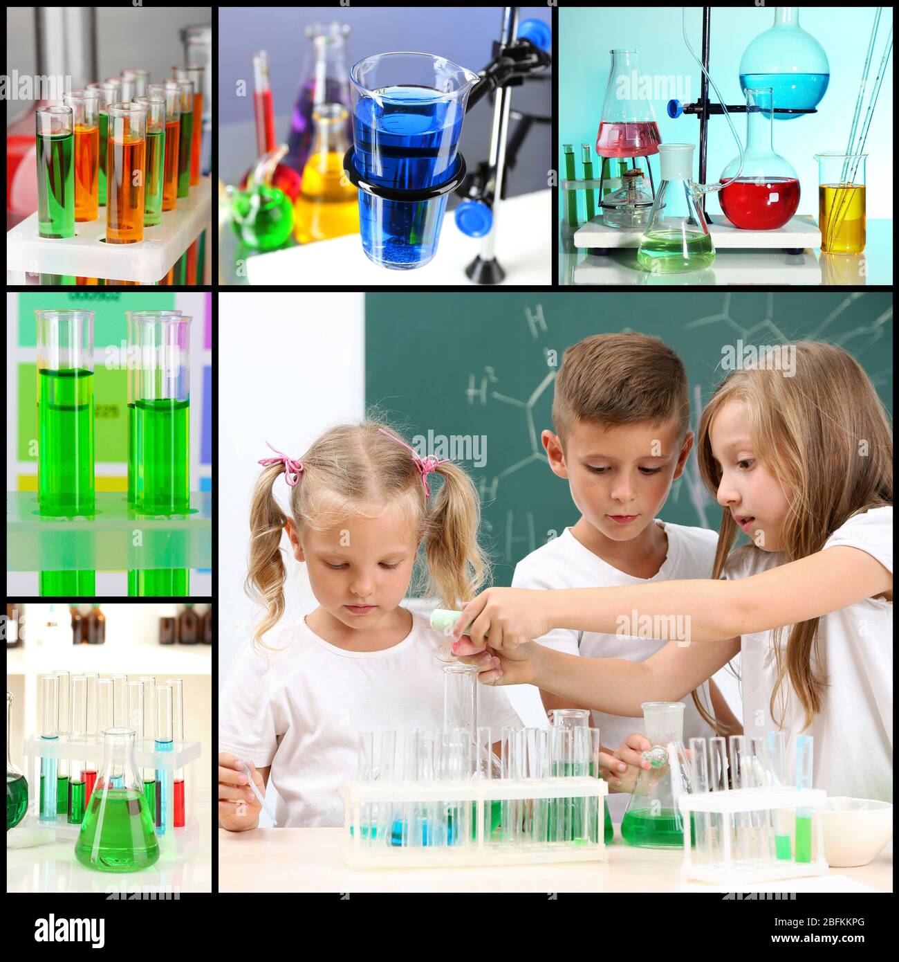 Chemistry lesson in school Stock Photo - Alamy