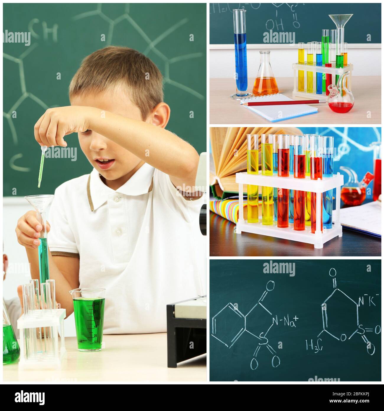 Chemistry lesson in school Stock Photo - Alamy
