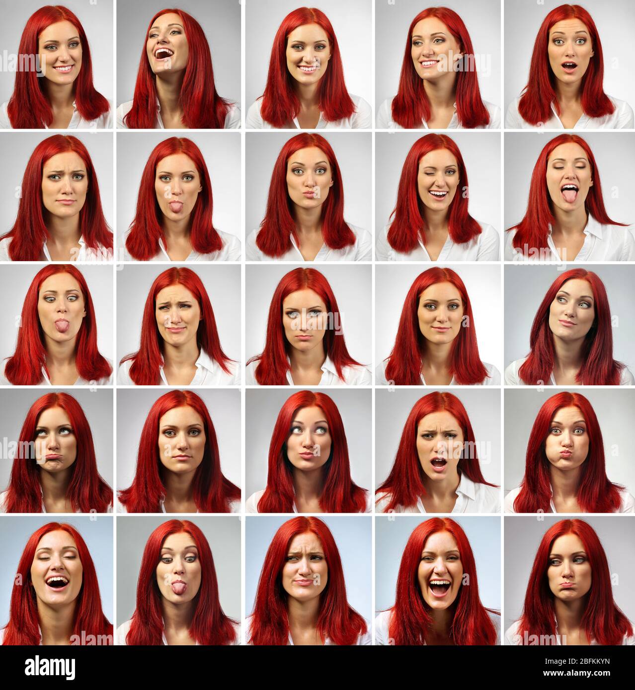 Expressing different emotions collage hi-res stock photography and ...