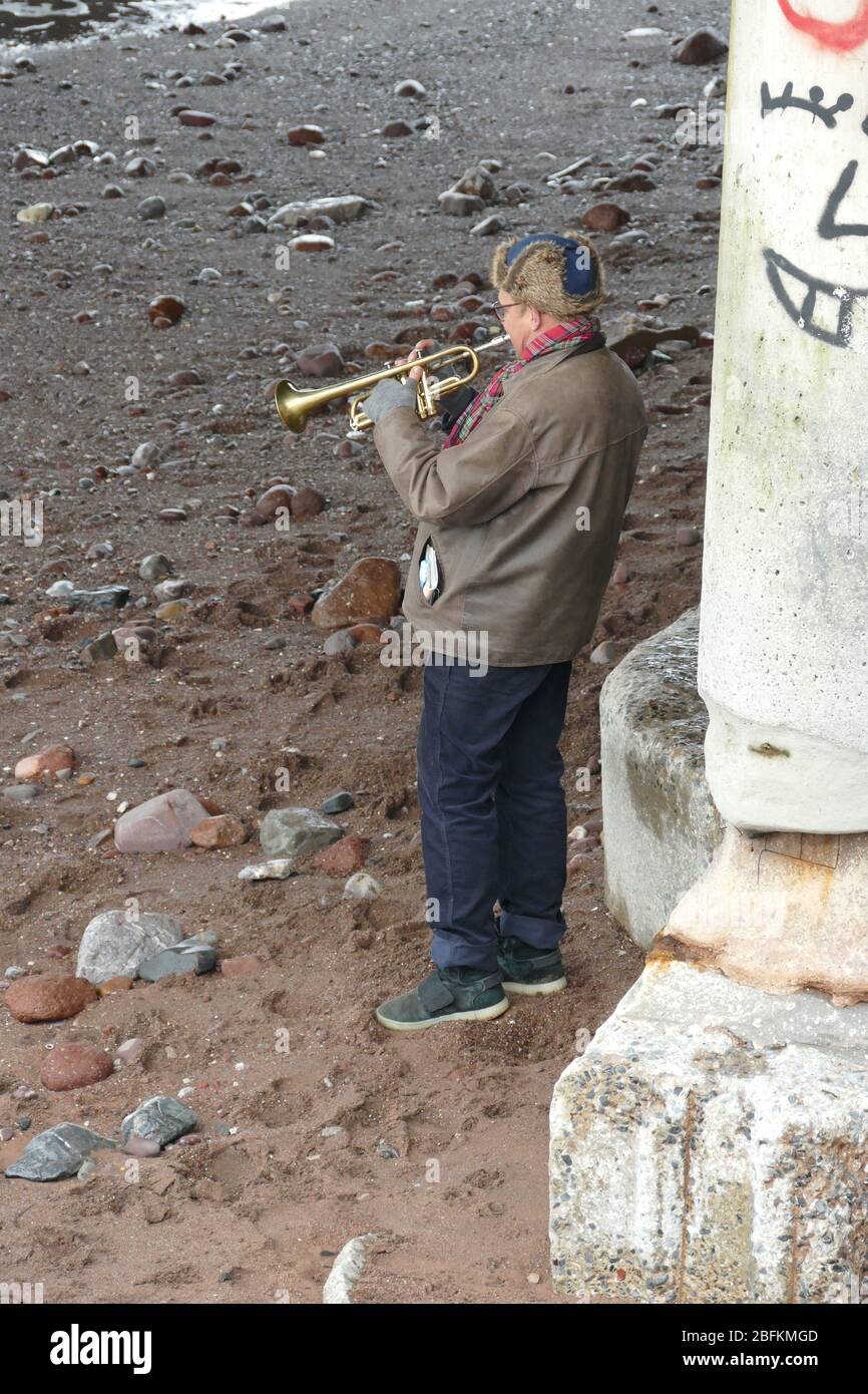 Practicing trumpet hi-res stock photography and images - Alamy