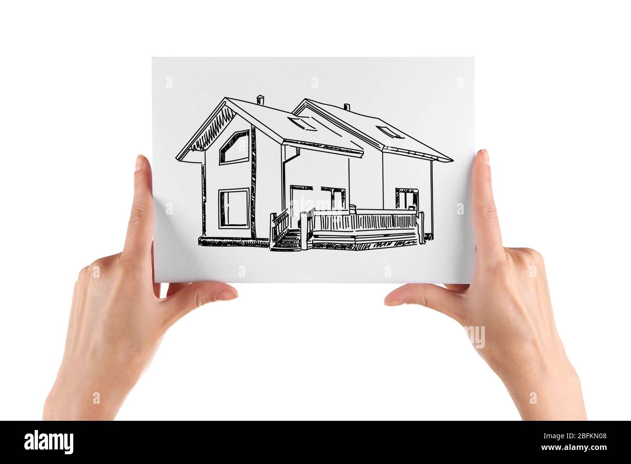 Text sign showing house Cut Out Stock Images & Pictures - Alamy