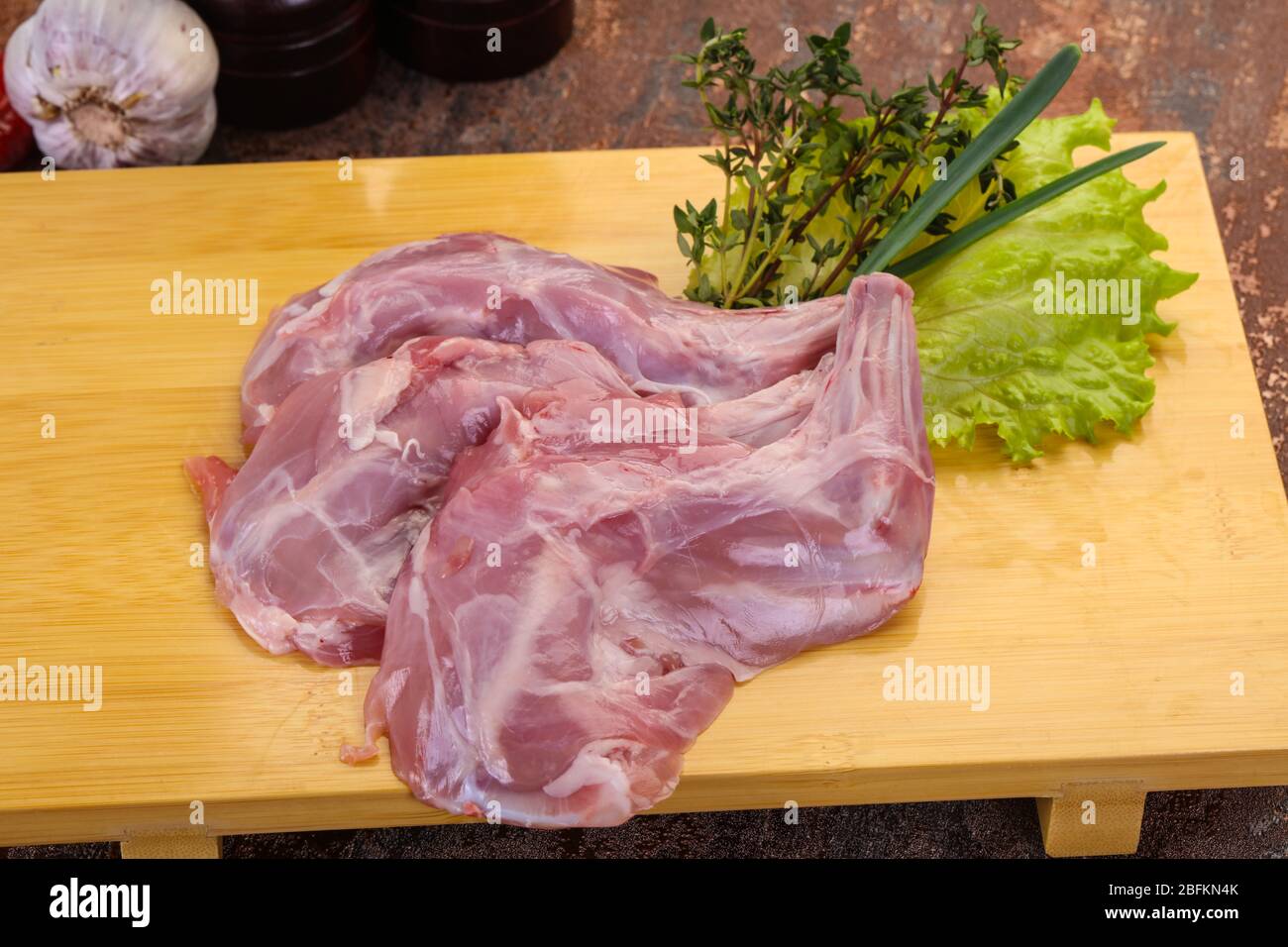 Raw rabbit legs ready for cooking Stock Photo - Alamy