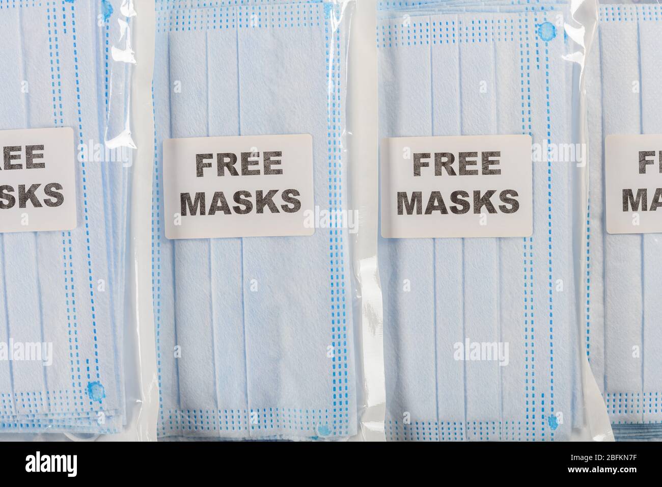 some packs of free masks Stock Photo - Alamy