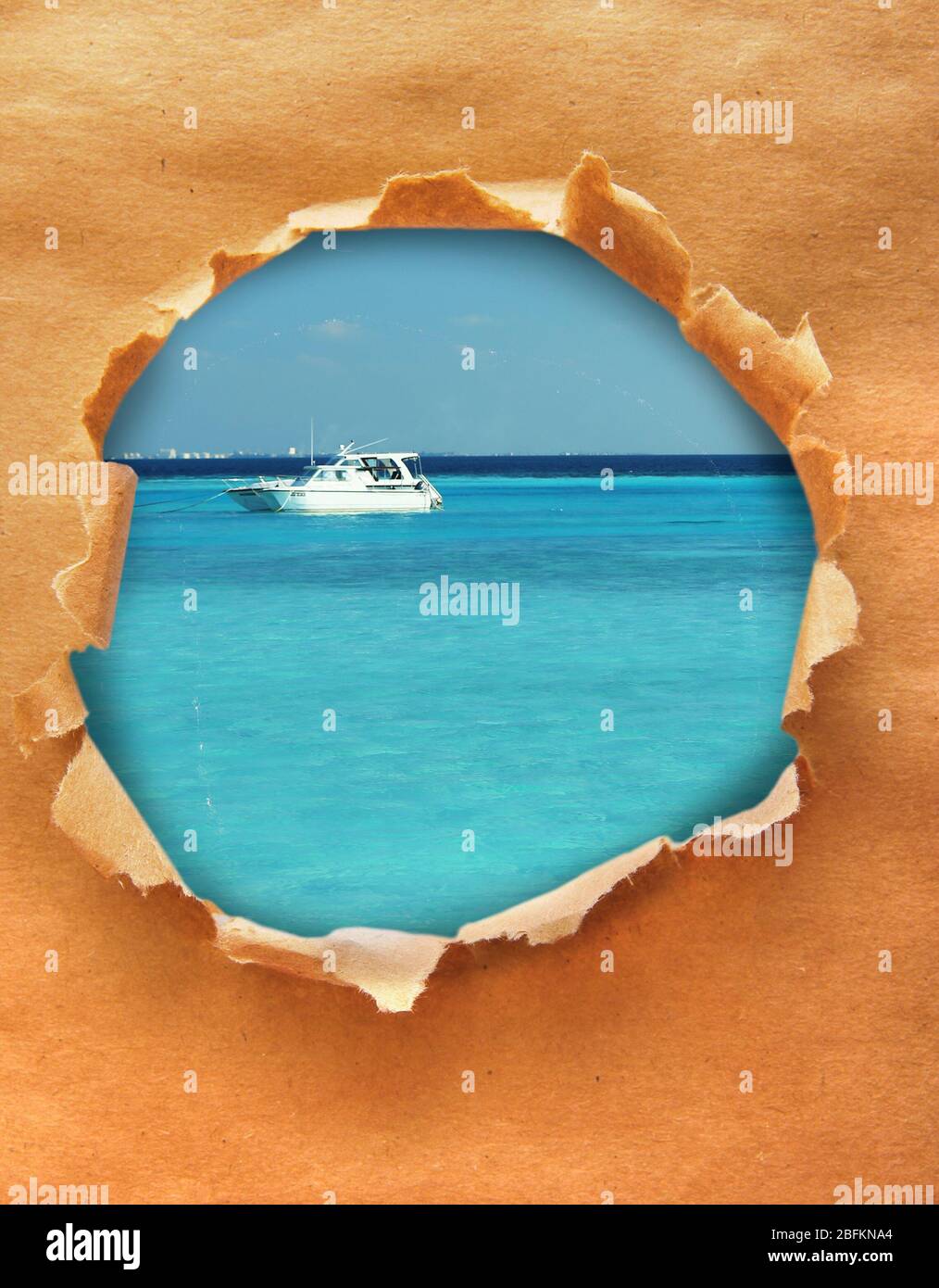 Paper frame with beautiful nature background Stock Photo - Alamy