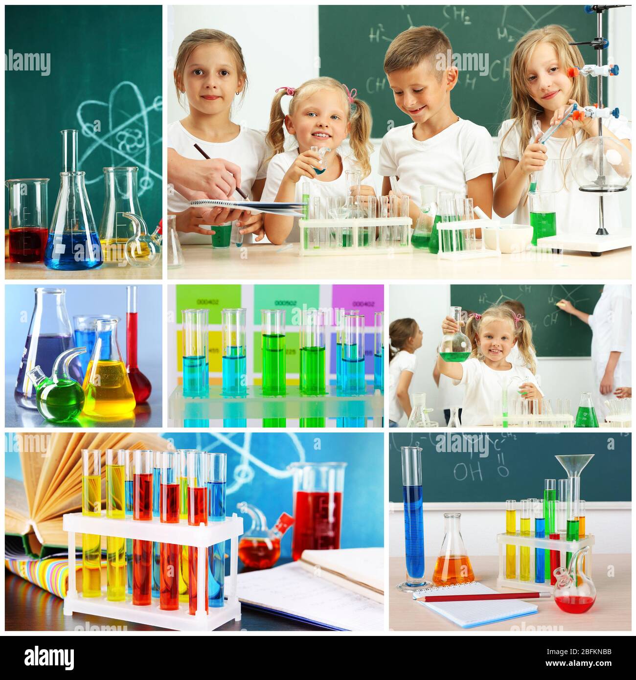 Chemistry lesson in school Stock Photo - Alamy