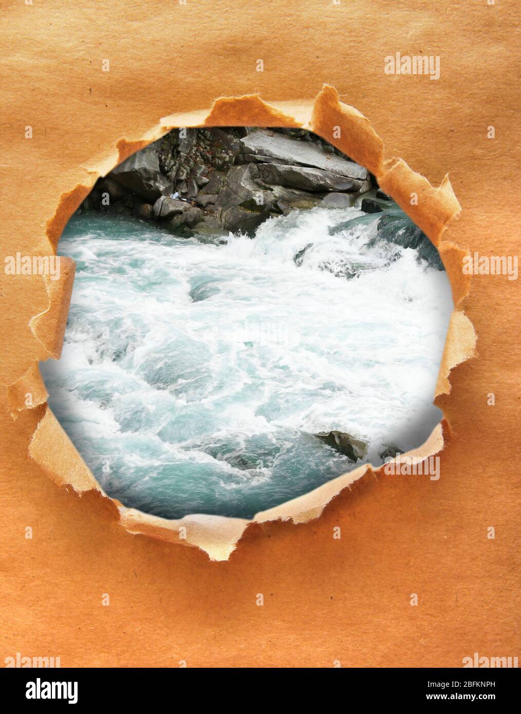 Paper frame with beautiful nature background Stock Photo - Alamy