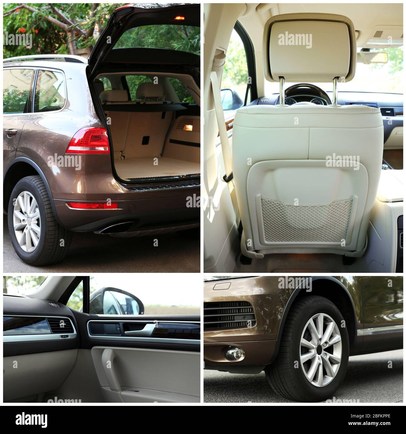 Modern car details in collage Stock Photo - Alamy