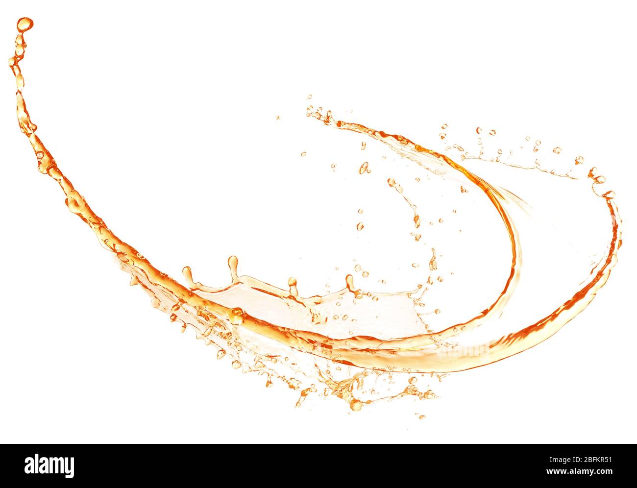 Apple juice splashing isolated on white Stock Photo - Alamy