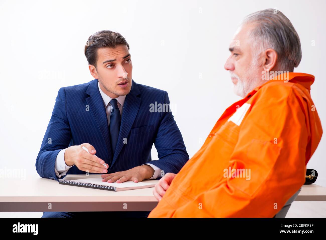 Jail inmate meeting with his lawyer hi-res stock photography and images ...