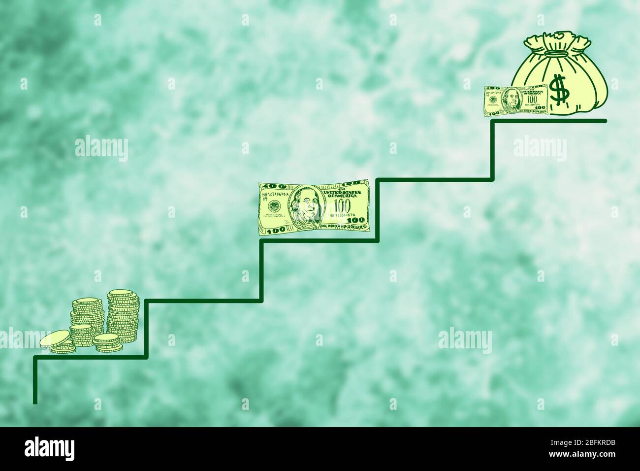 Money concept. Steps with money Stock Photo - Alamy