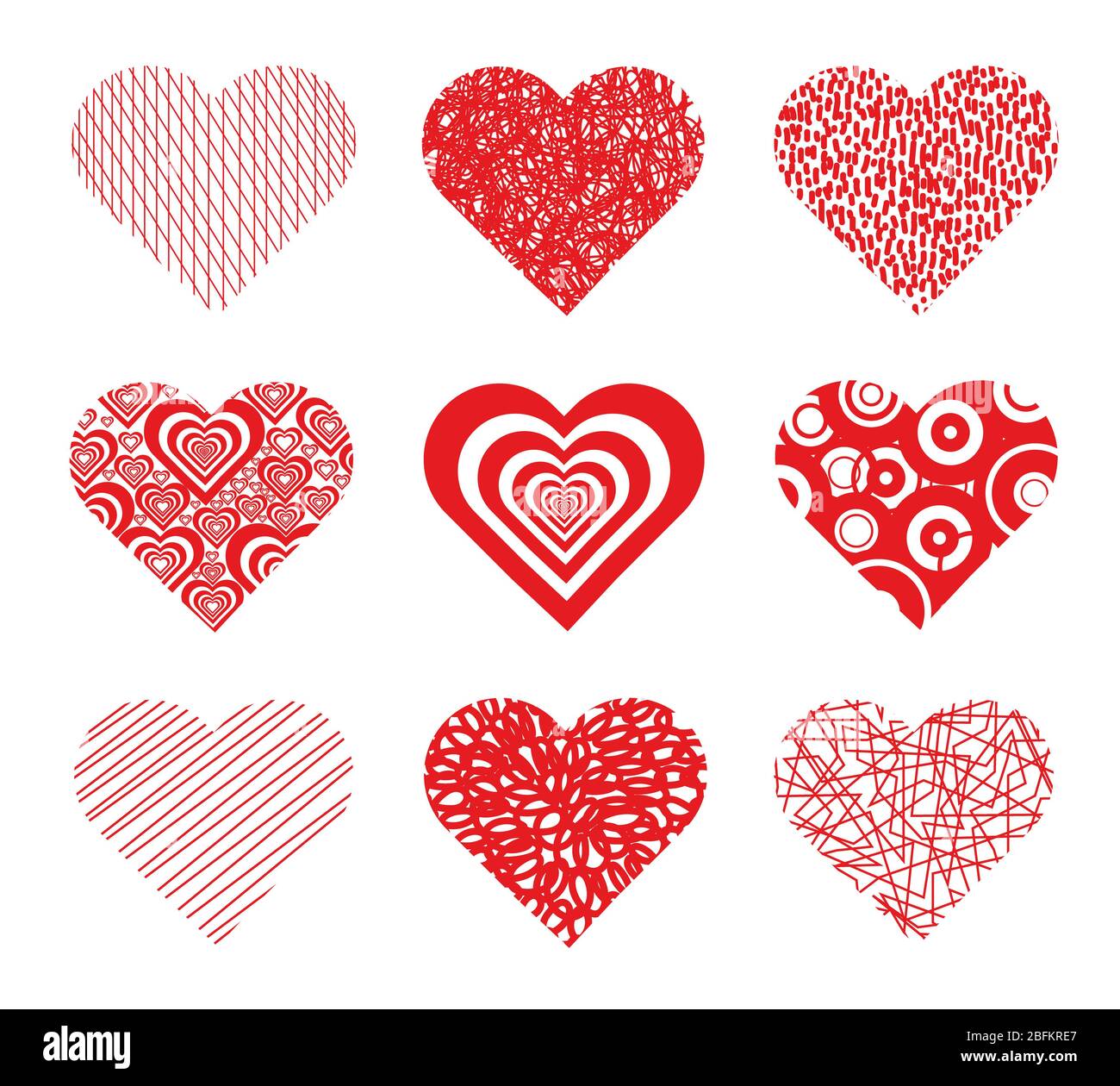 Vector hearts set Stock Photo - Alamy