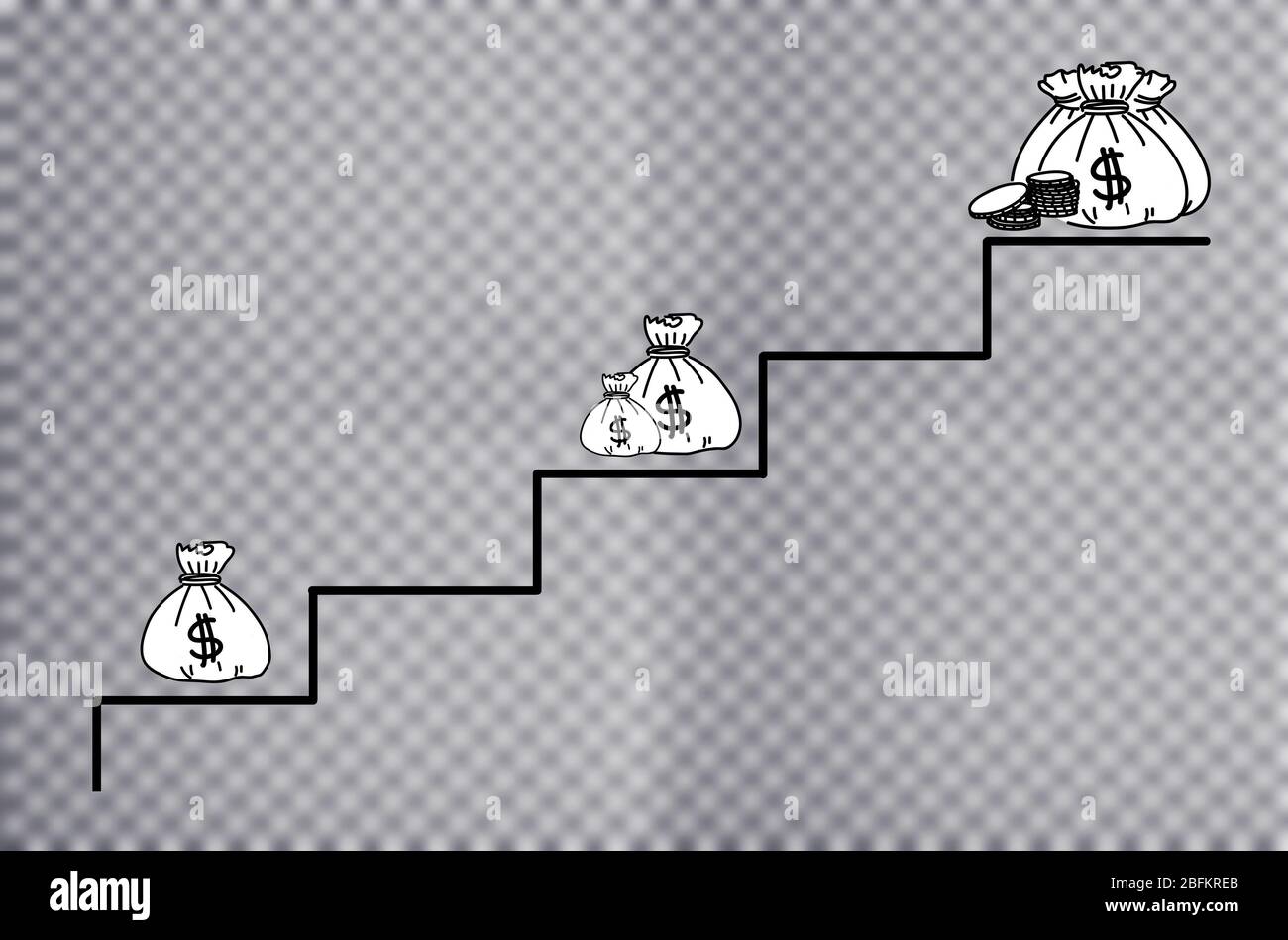 Money concept. Steps with money Stock Photo - Alamy