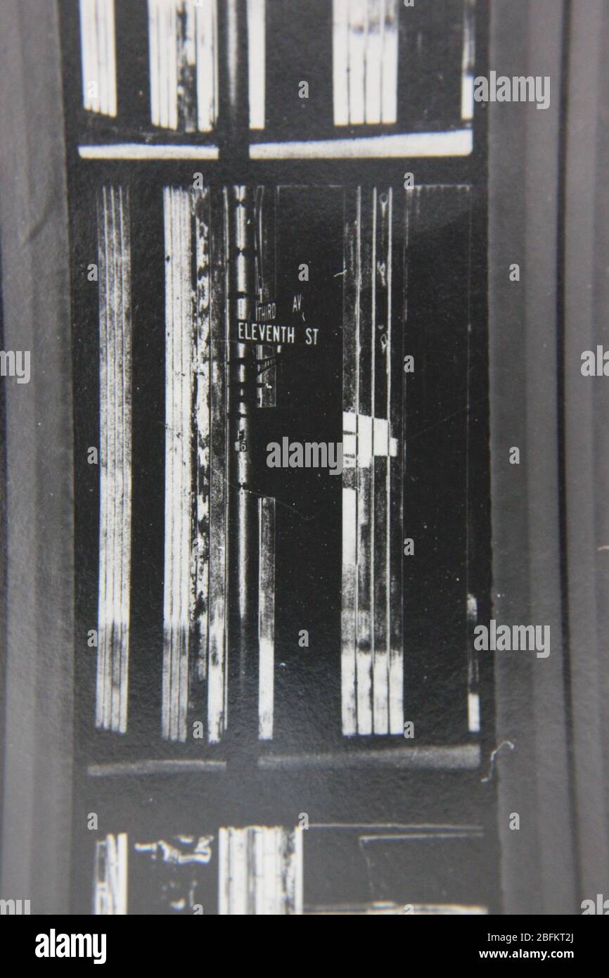 Fine 70s vintage extreme high contrast contact print photography of a ...