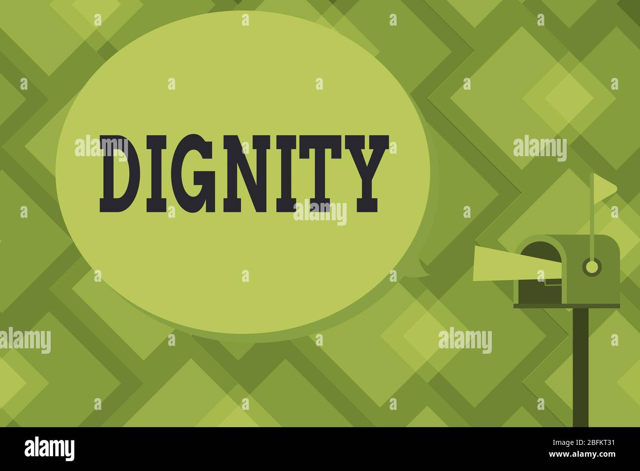 Writing note showing Dignity. Business concept for Quality Being worthy ...