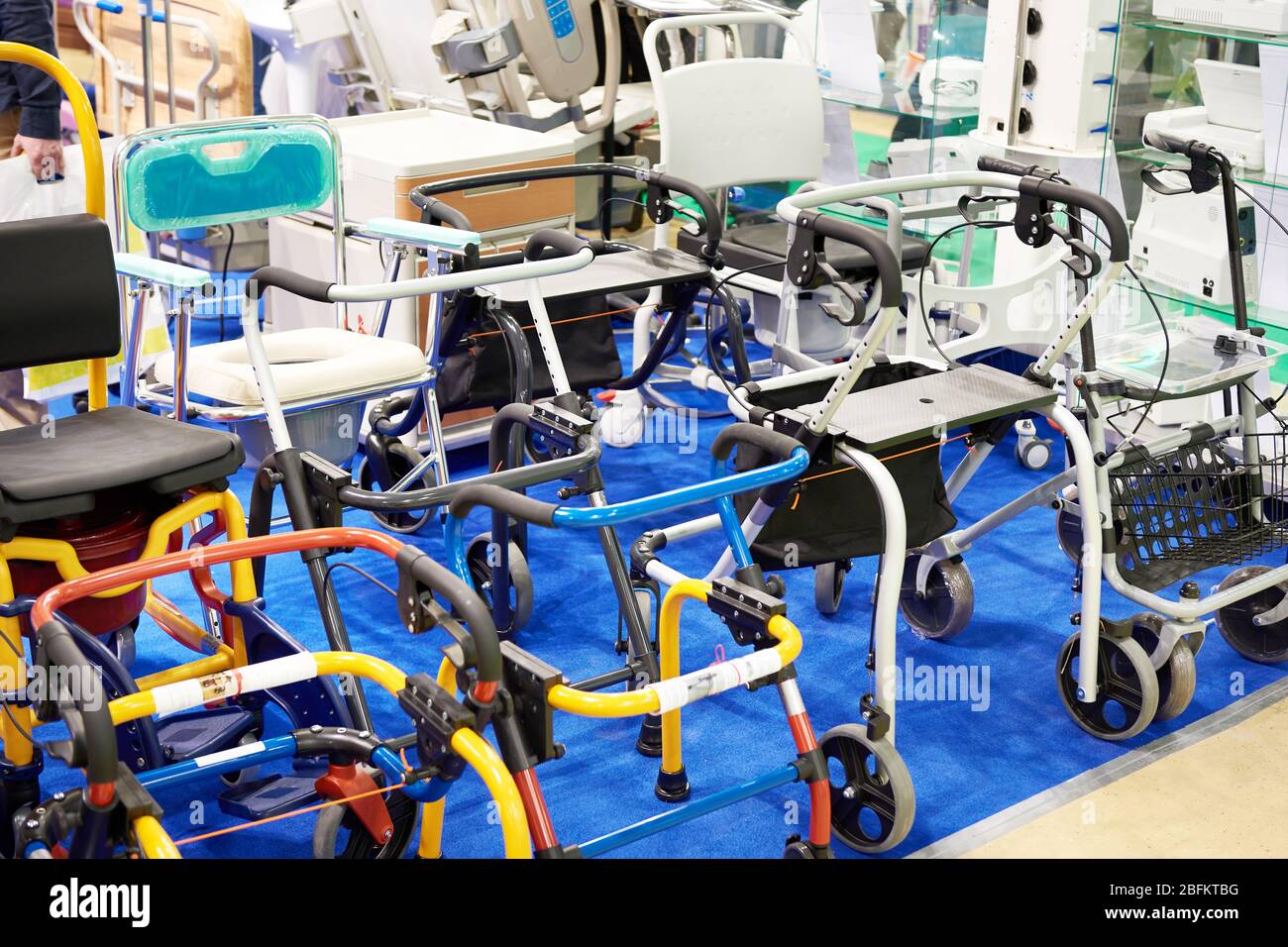 Walker or walking frame is a tool for disabled or elderly people Stock ...