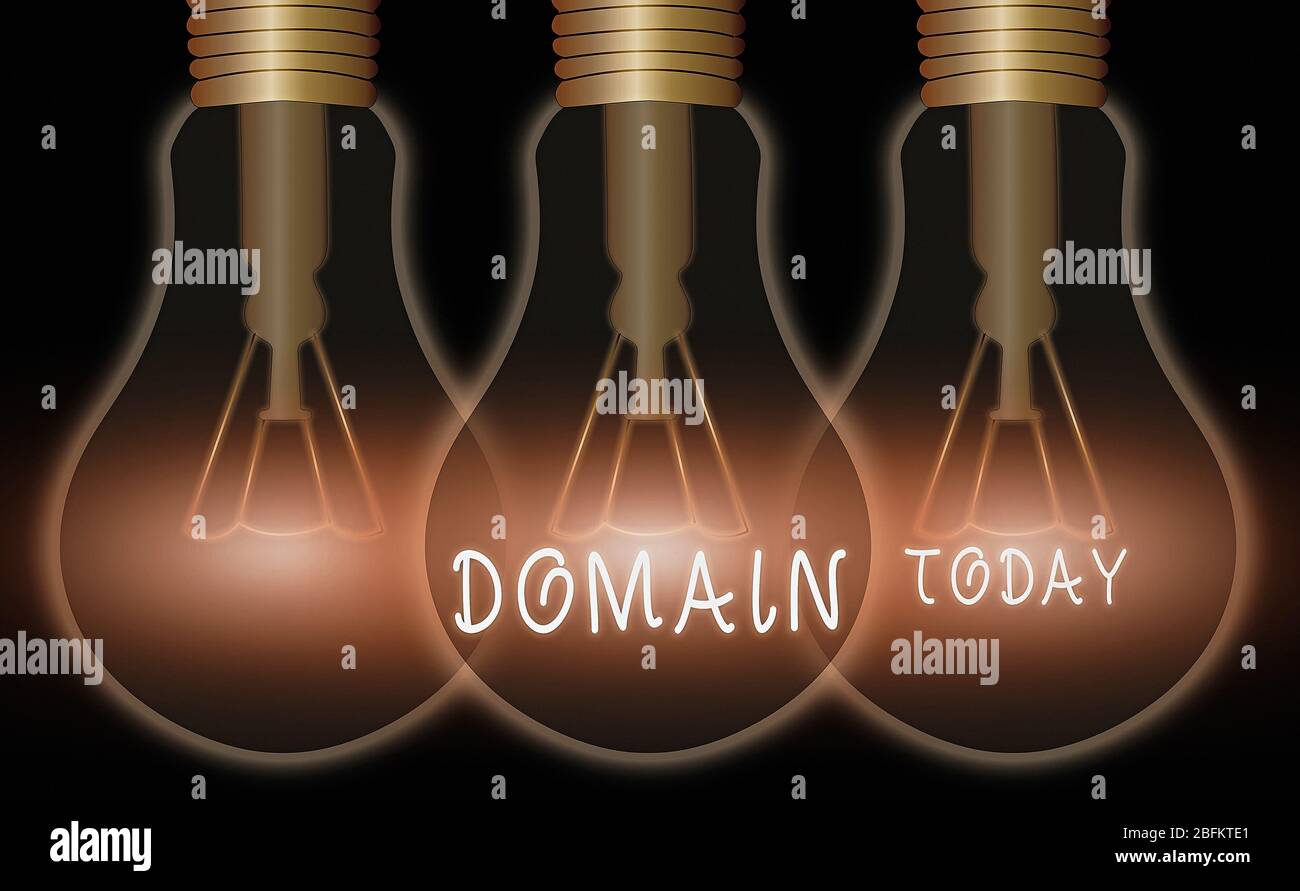 Text sign showing Domain. Business photo text an area of territory ...