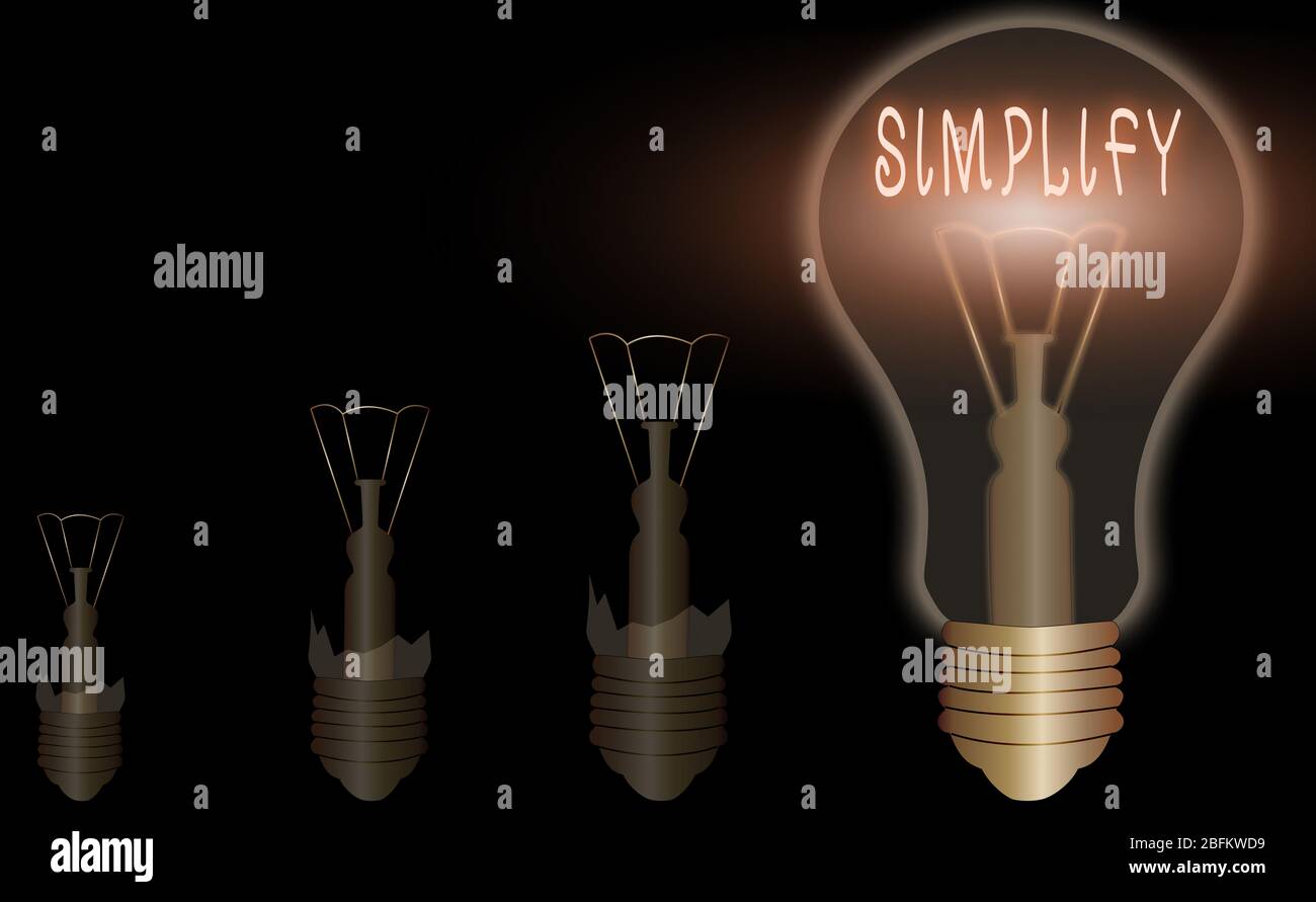 Writing note showing Simplify. Business concept for make something ...