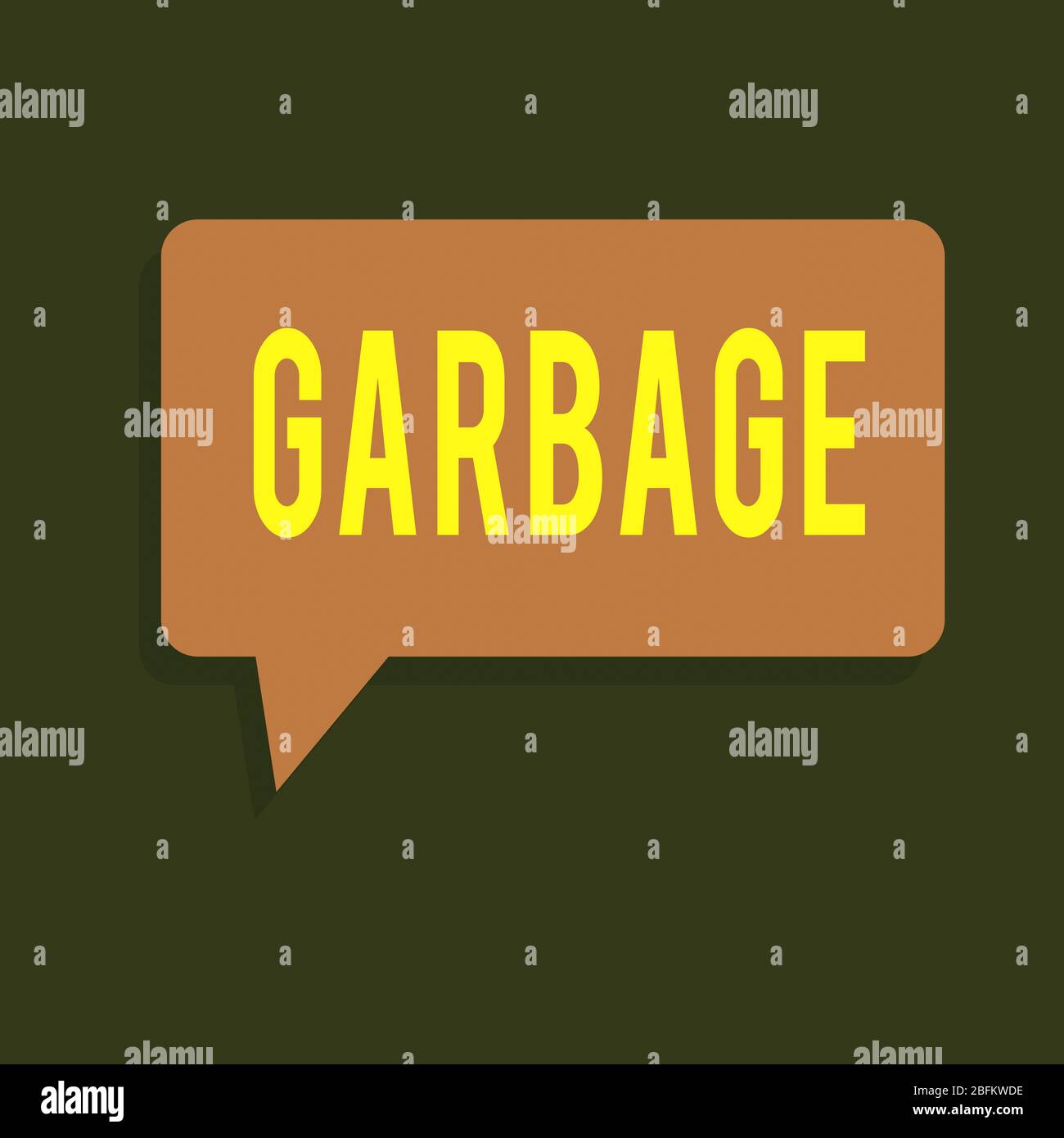 Writing note showing Garbage. Business concept for waste material or ...
