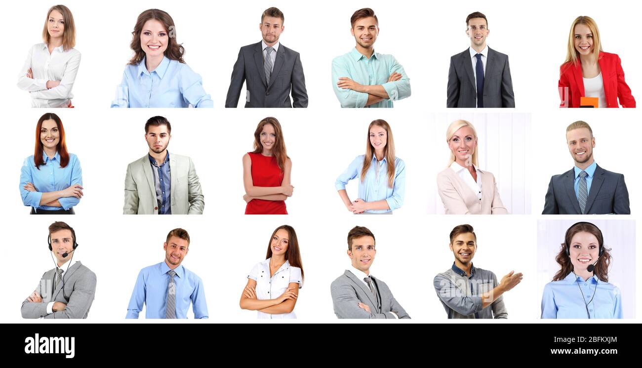 Collage portraits young handsome hi-res stock photography and images ...