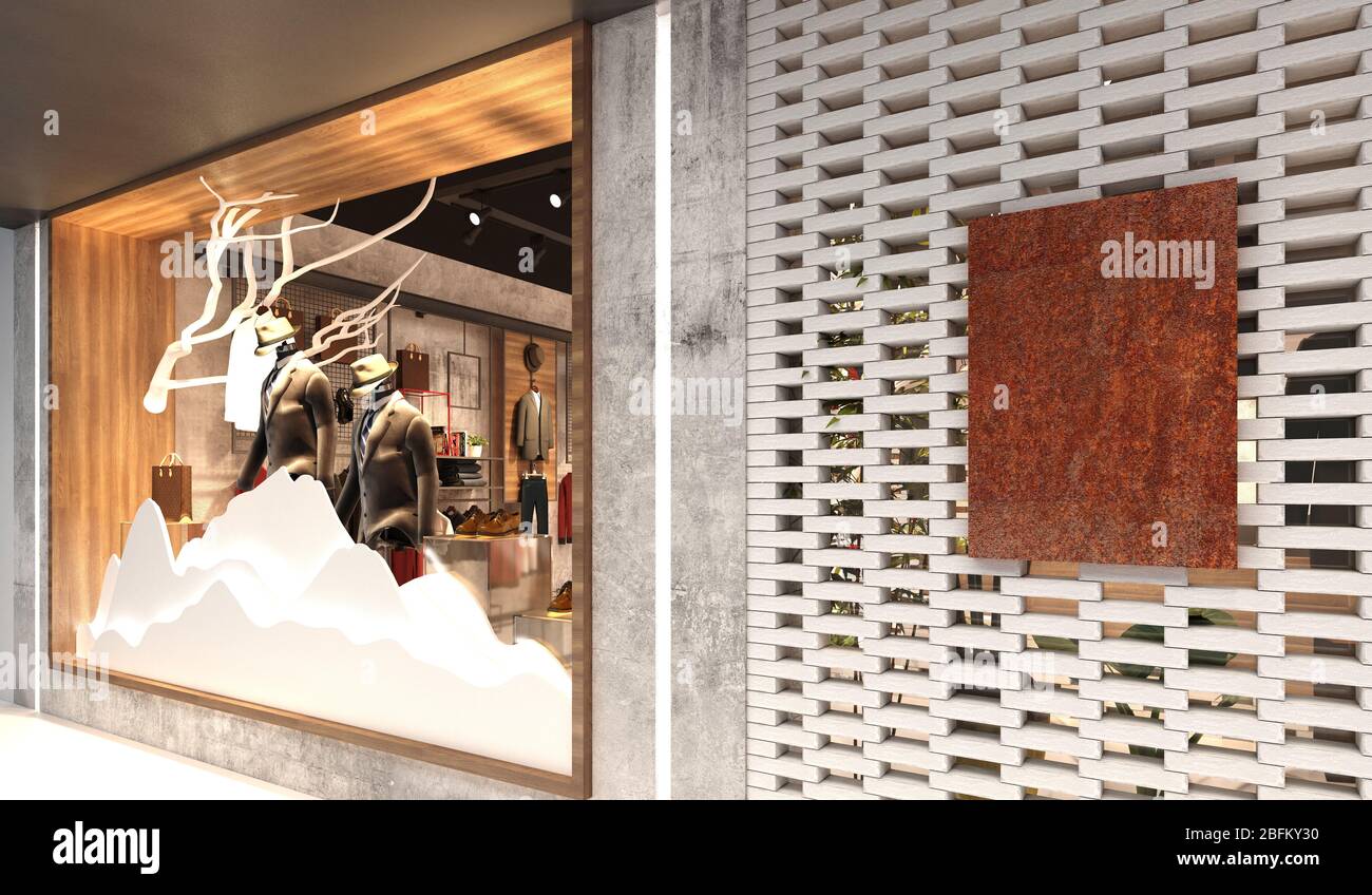 3d render of shop Stock Photo - Alamy