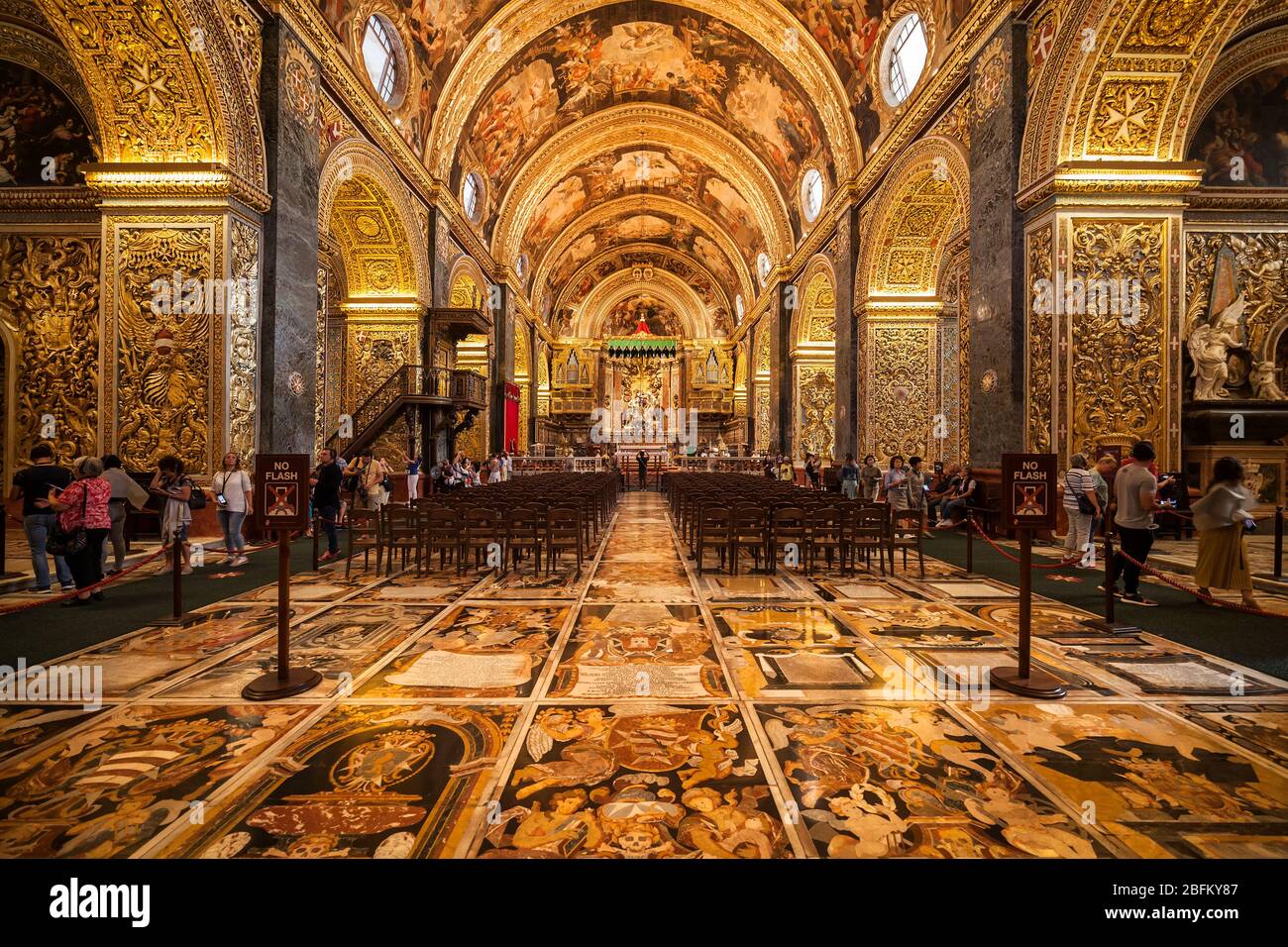 Valletta, Malta - October 10, 2019: St John Co Cathedral High Baroque ...