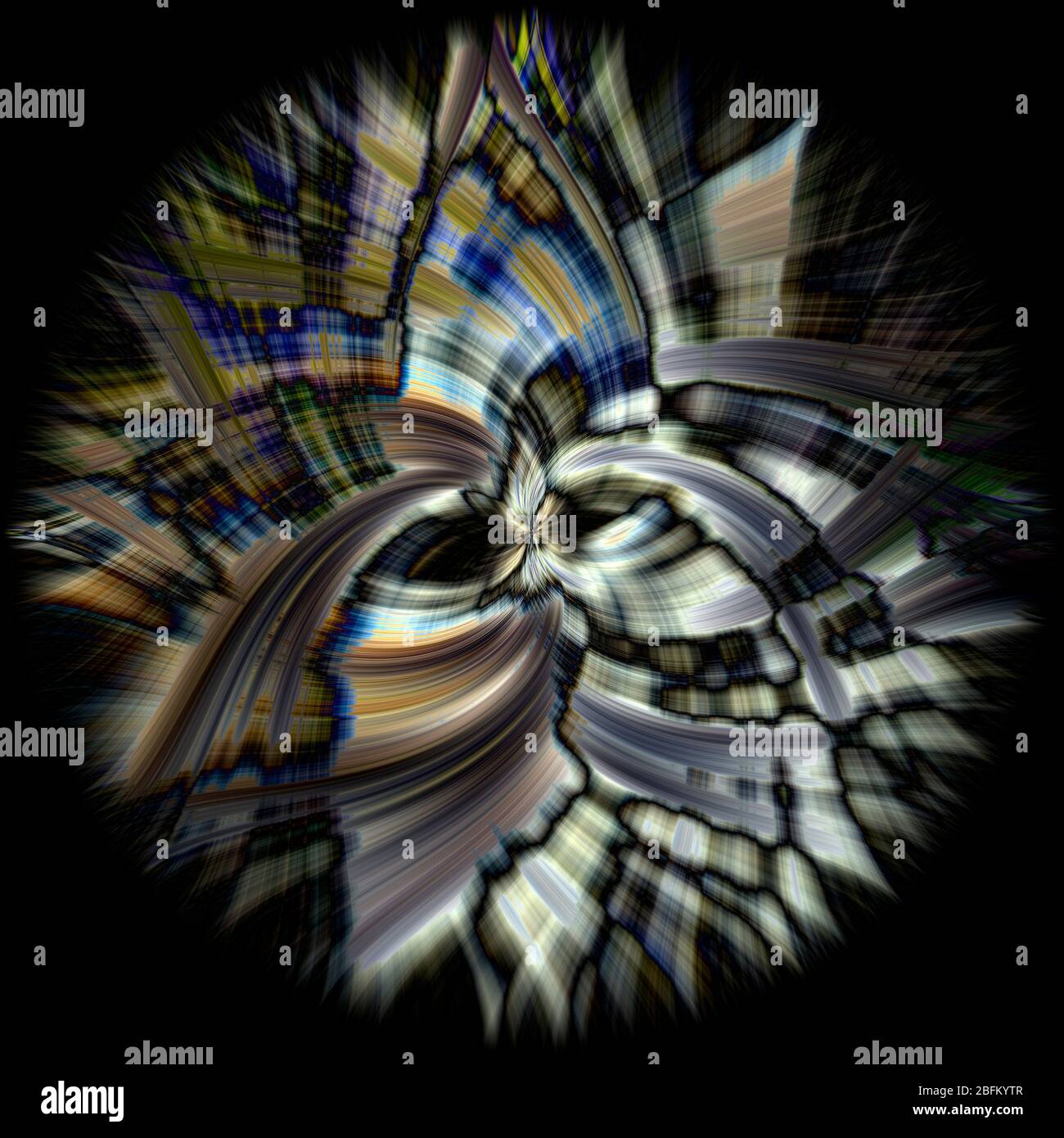 Abstract twirl effect pattern derived from photo of a waterfall Stock ...