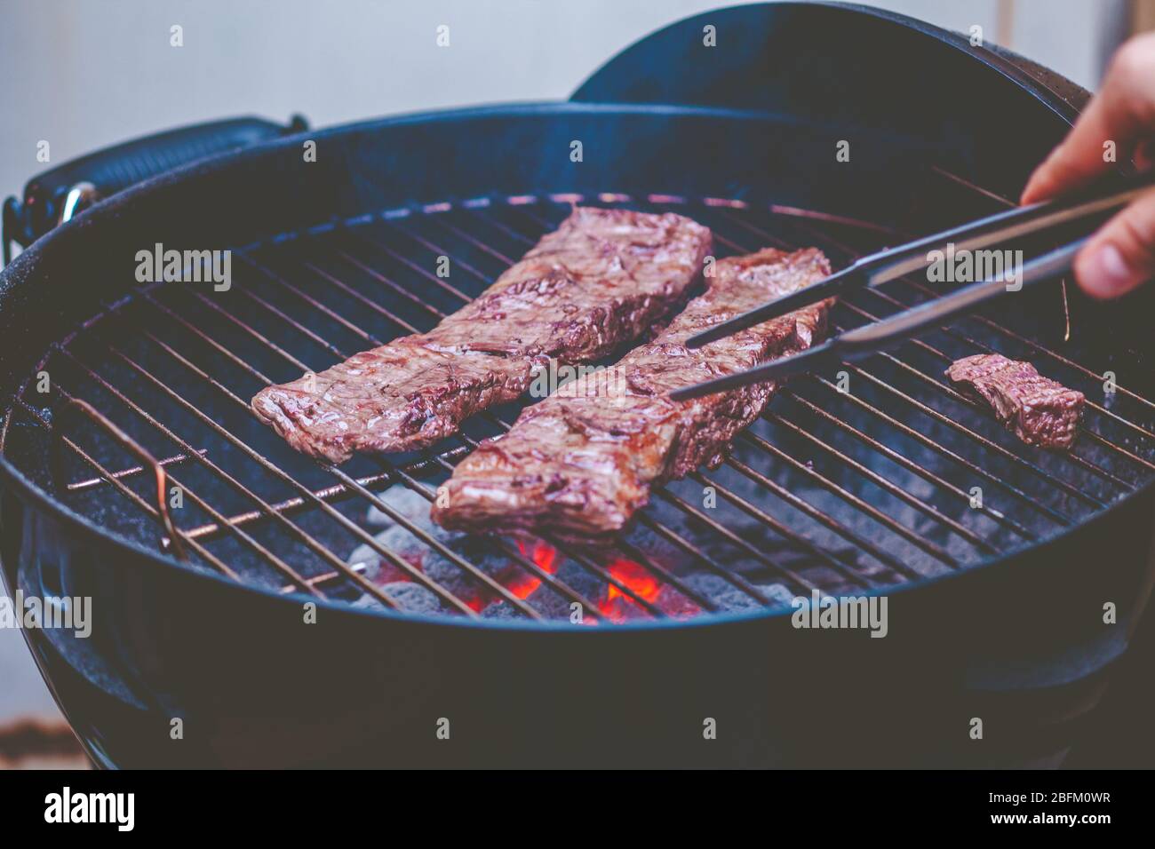 classic Argentina Asado cut barbecue marinated. Hot barbecue meal Stock ...