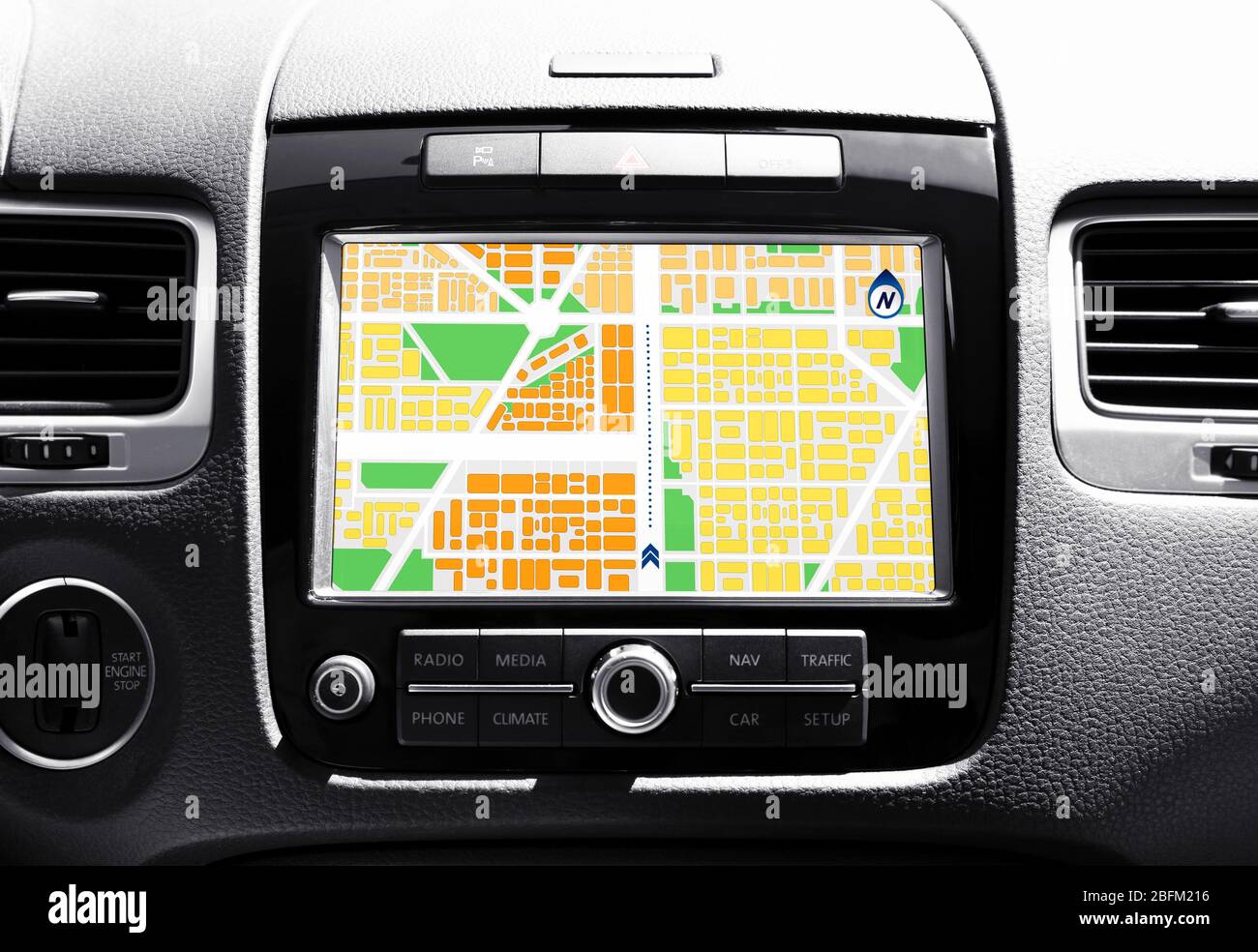 Navigation system in car Stock Photo - Alamy