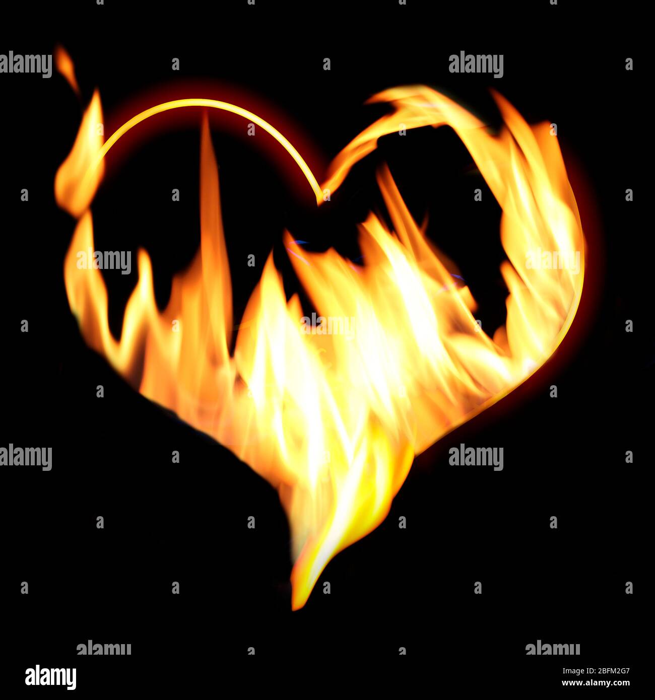Colorful Fire Hearts Backgrounds