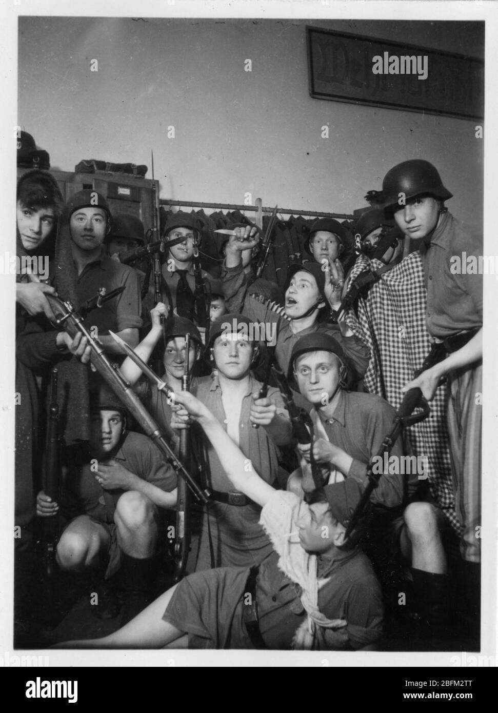 WW2 period, Students in Marienhofschule SS military scool in Dresden ...
