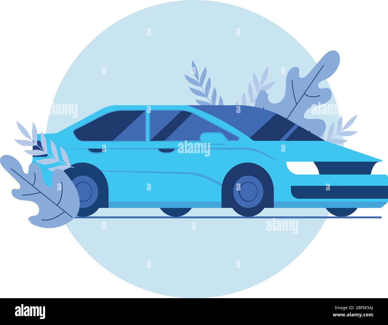 blue car vector template. Flat style illustration Stock Vector Image ...