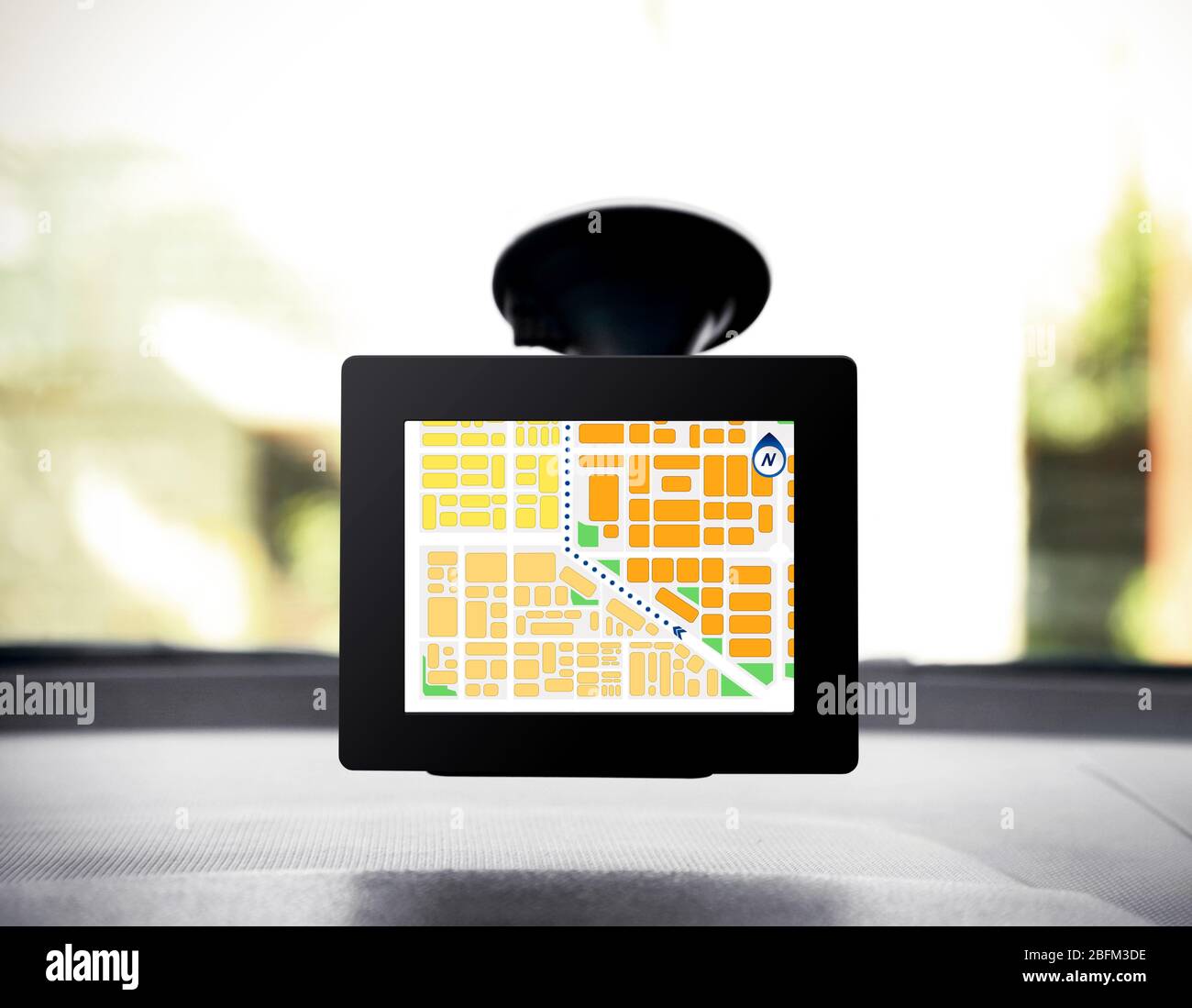 Navigation system in car Stock Photo - Alamy