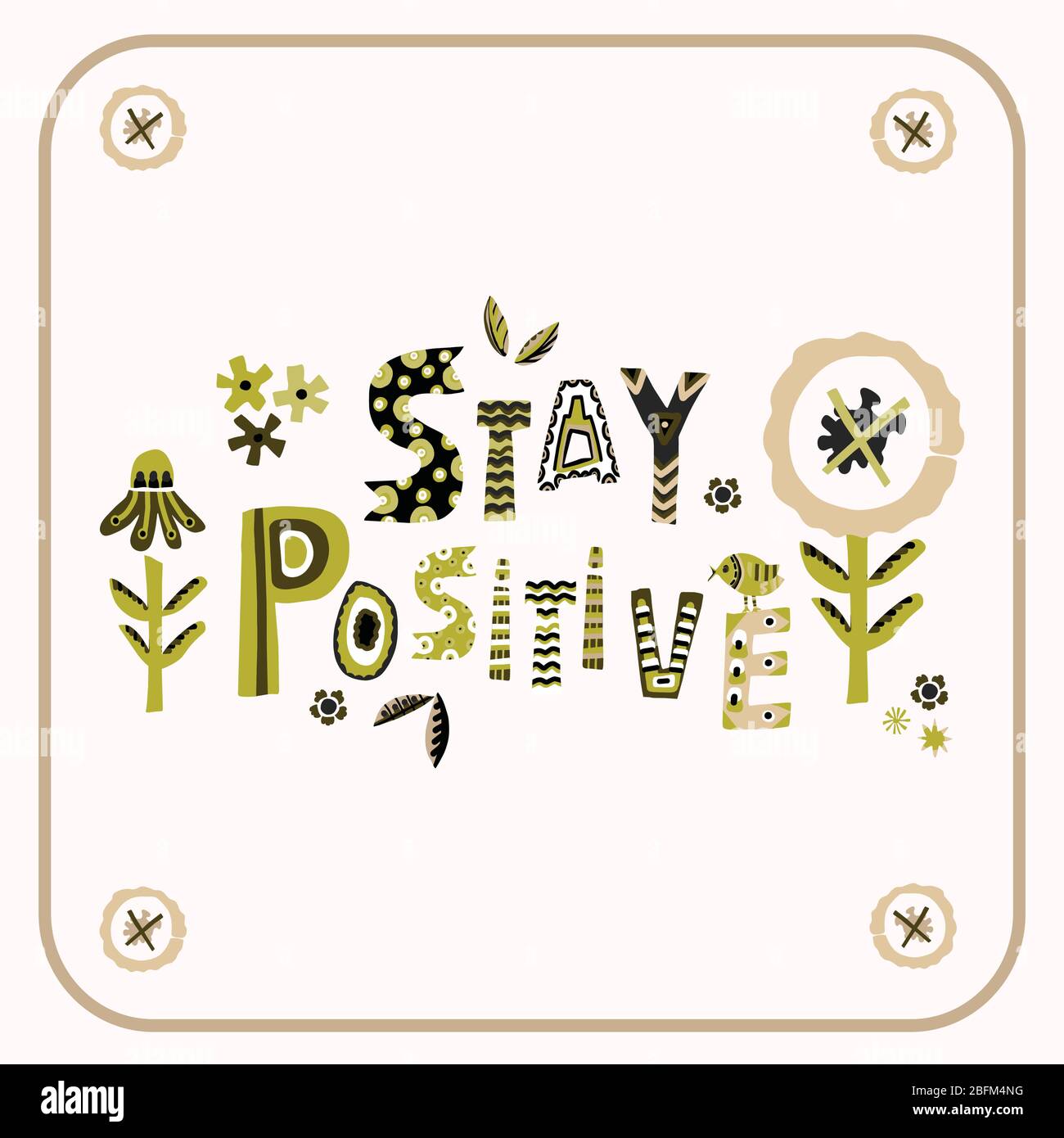 Stay positive corona virus motivation banner. Social media covid 19 ...