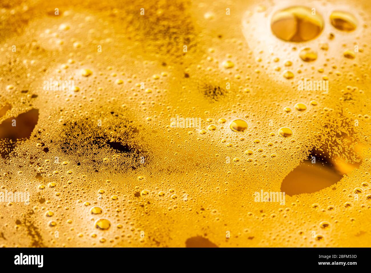 Texture of foam in light beer. Abstract background for design Stock ...