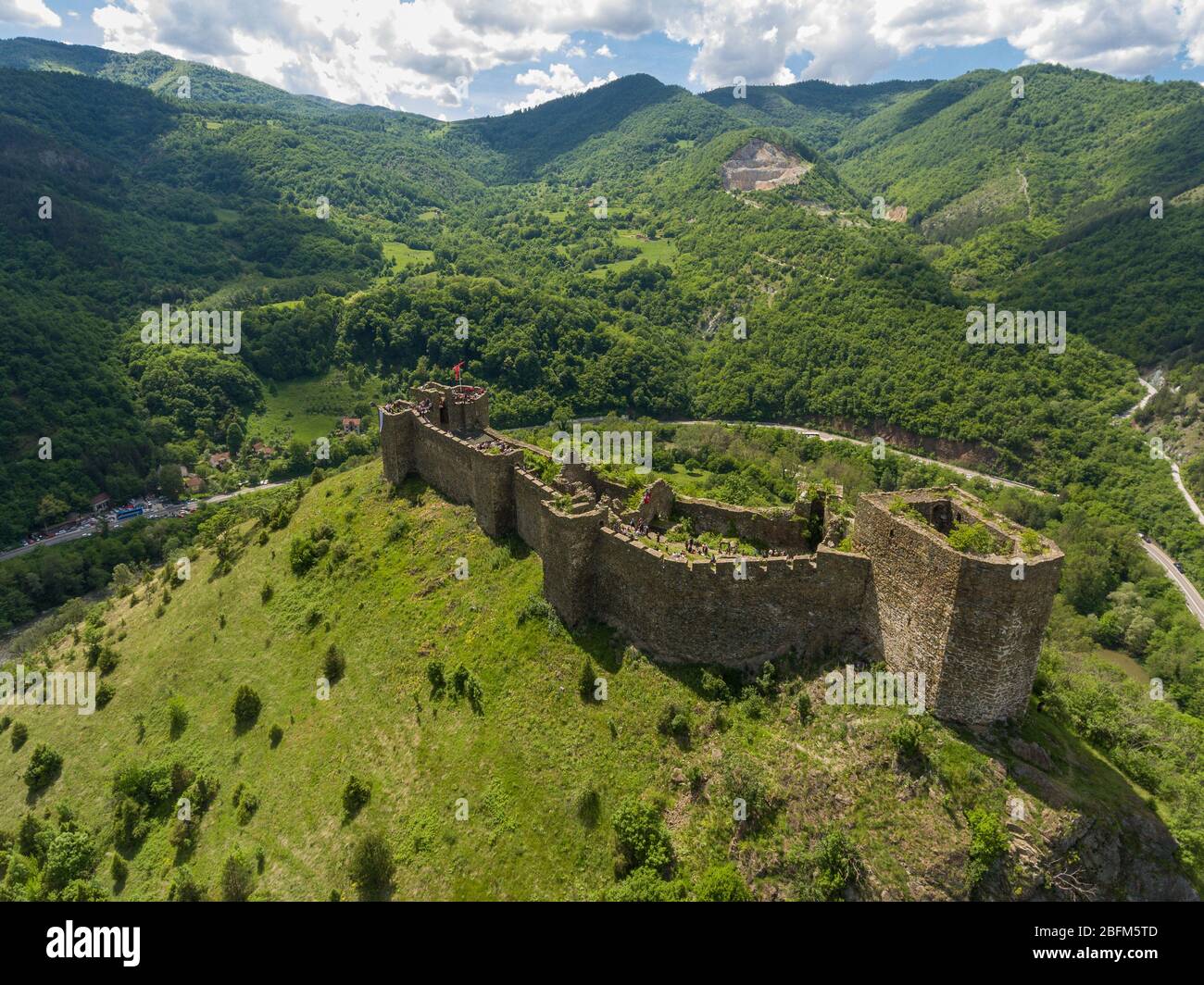Maglic Castle, ancient fortress built in 13th Century, in the Valley of ...