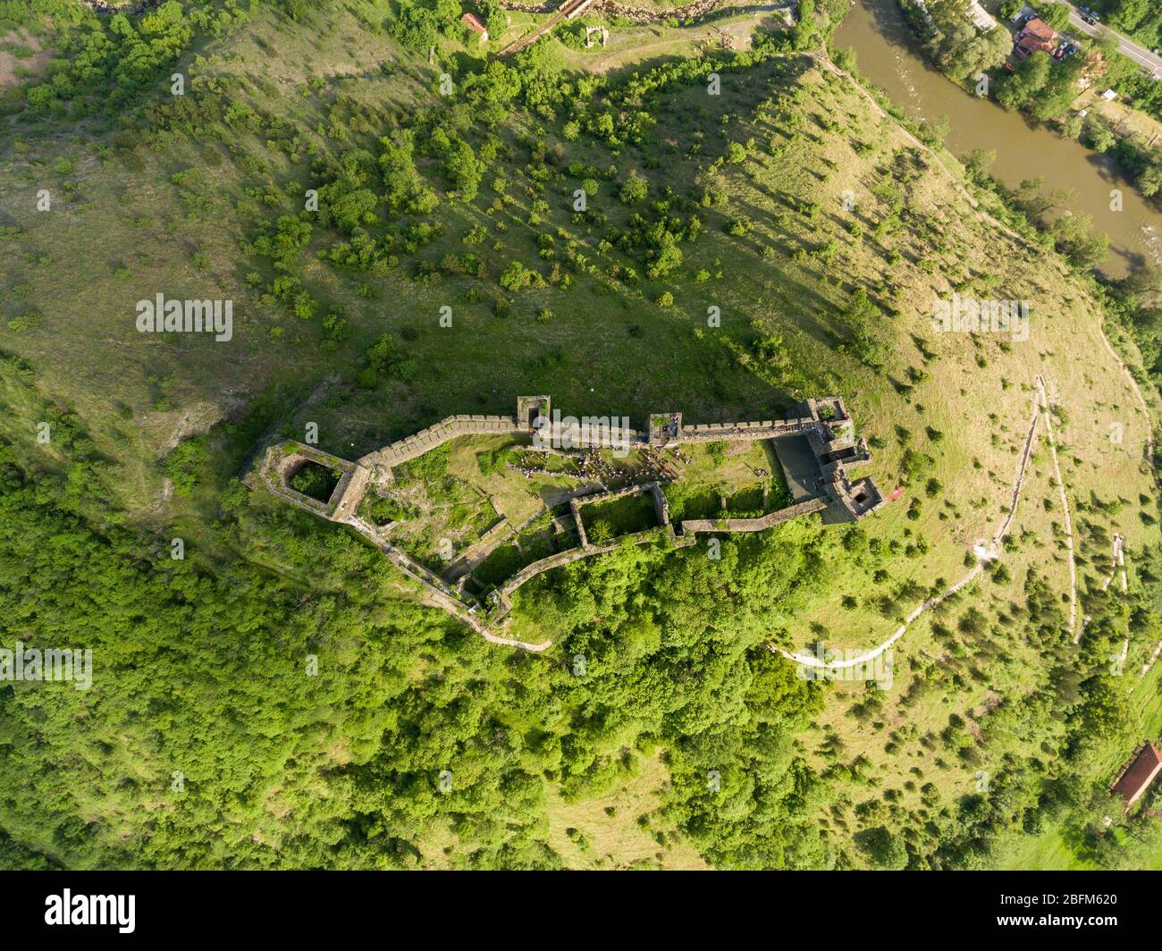 Maglic Castle, ancient fortress built in 13th Century, in the Valley of ...