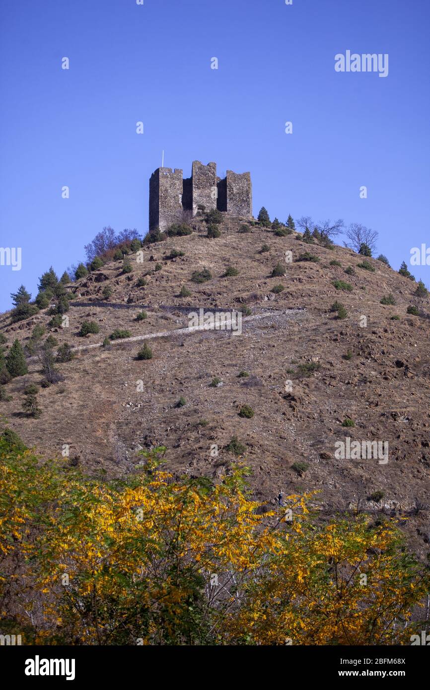 Maglic, ancient fortress castle built in 13th Century, in the Valley of ...