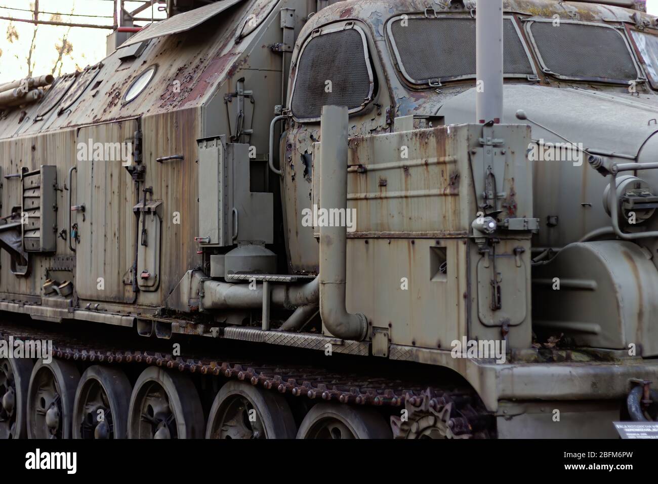 rusty Russian military vehicle in a museum outdoors Stock Photo - Alamy