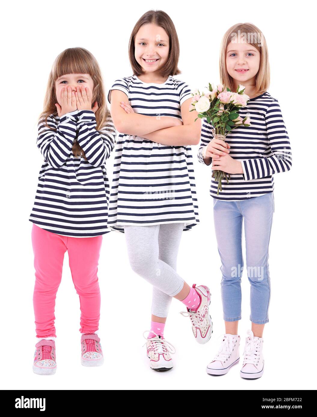 Adorable children isolated on white Stock Photo - Alamy