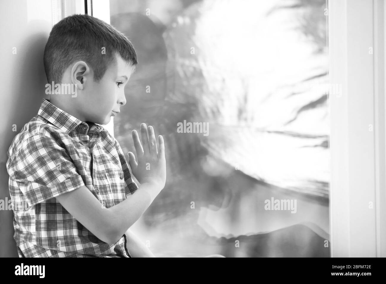 Boy near Black and White Stock Photos & Images - Alamy