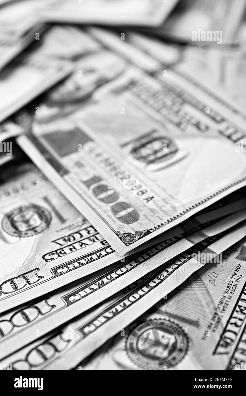 Many hundred dollars cash money as background Stock Photo - Alamy