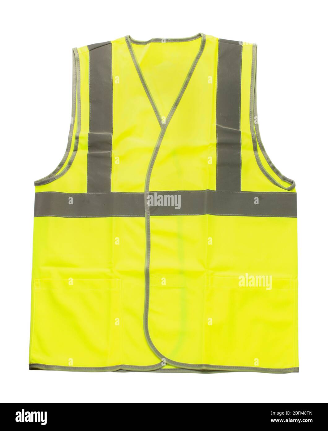 Yellow reflective vest isolated on a white background Stock Photo - Alamy